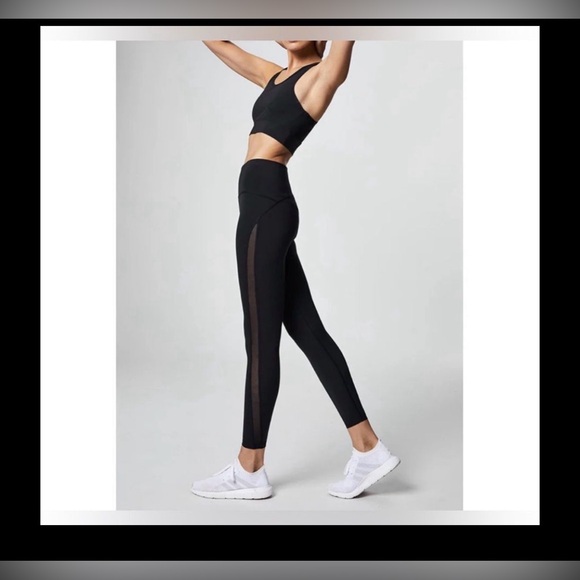 Varley | Pants & Jumpsuits | Varley Sutton Black High Rise Mesh Paneled ...